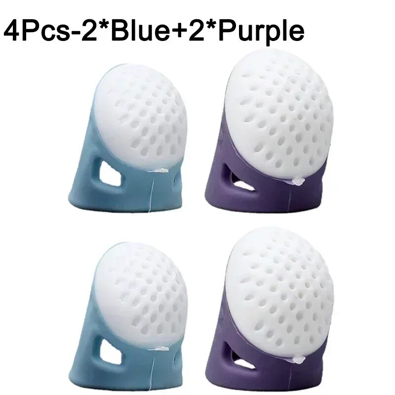 MOONBIFFY Силиконовые наперстки для шитья Фиолетовый, 4PCS-Mixed