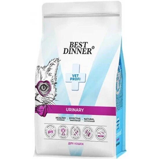 Корм сухой Best Dinner Vet Profi Urinary полнорационный диетический для кошек при струвитном уролитиазе с поддержанием здоровья мочевыводящих путей 400 г