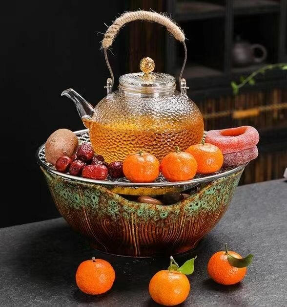 Бытовая круглая плита чайная крытая электрическая керамическая -lj