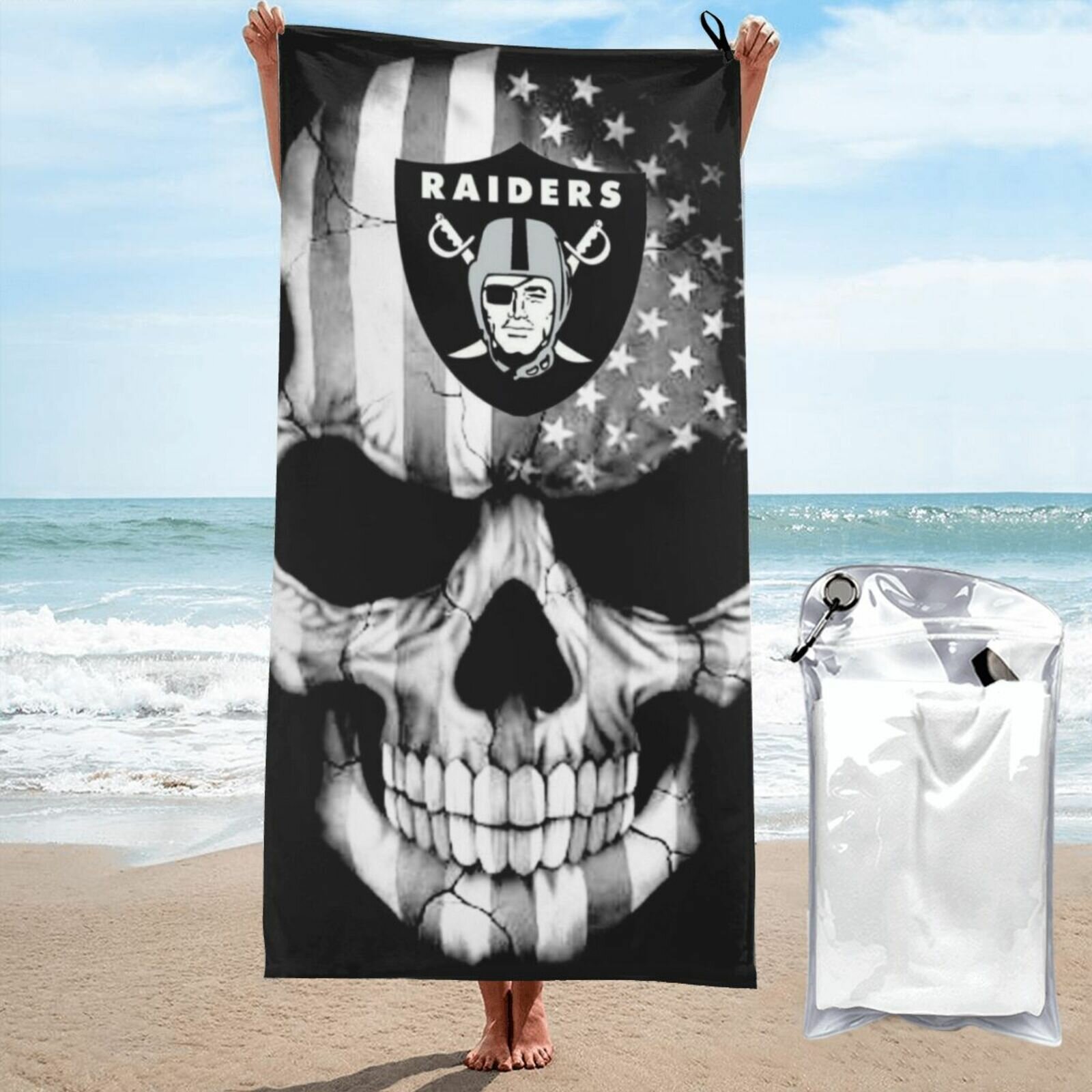 Быстровысыхающее полотенце Las Vegas Raiders