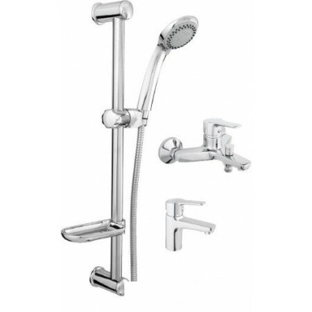 Комплект смесителей Rubineta Uno-10 + Uno-18 + Varianta – Delta 625025