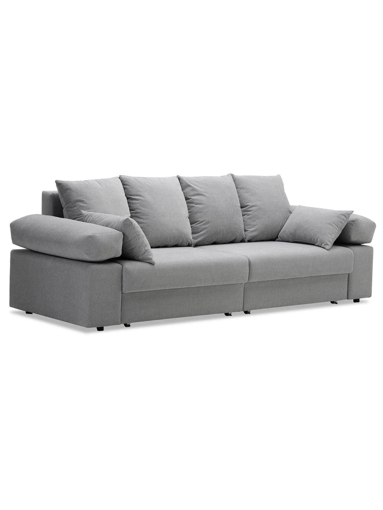 Диван-кровать прямой Тайлин 251х104х90 см, еврокнижка, Ладья, спальное место: 156х200 см, Tesoro Smoke