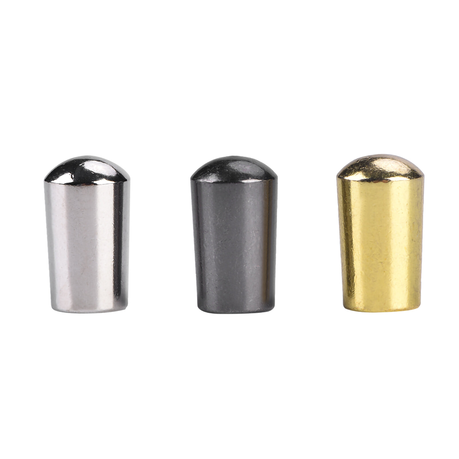 3Pcs 3 Way Toggle Switch Knob Tip Cap for LP Electric Guitar(Silver Black Gold, 3.5mm)