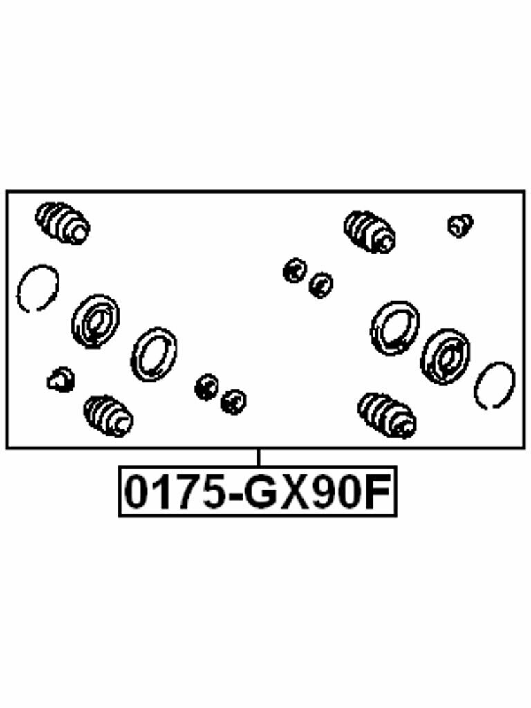 Ремкомплект суппорта тормозного переднего (на обе стороны) для автомобилей TOYOTA 0175-GX90F FEBEST