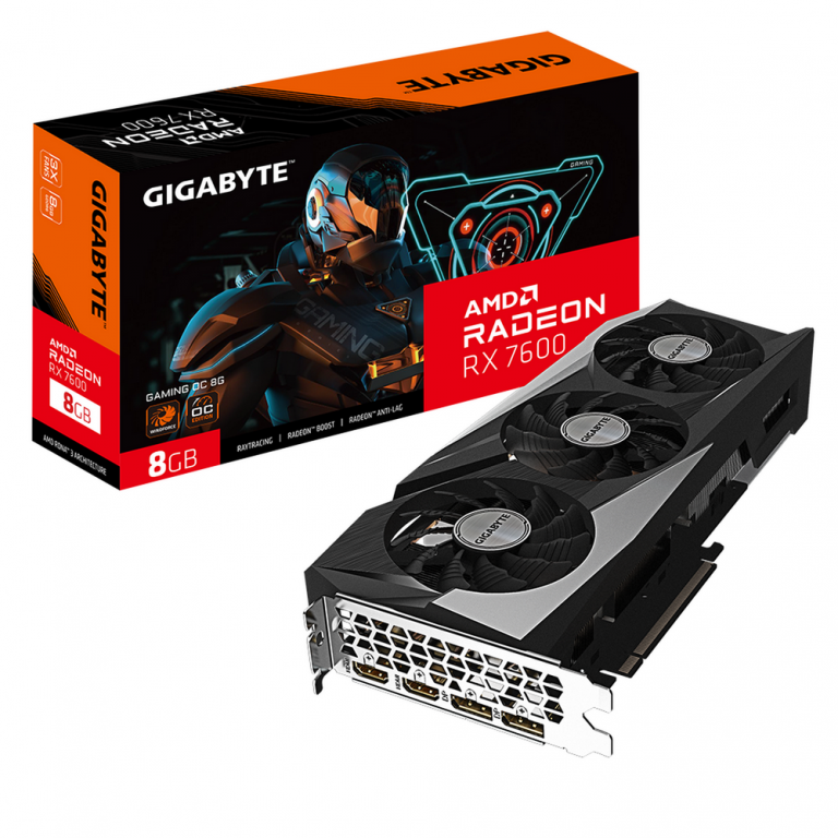 Видеокарта Gigabyte RX7600 GAMING OC 8GB (GV-R76GAMING OC-8GD 1.1) черный