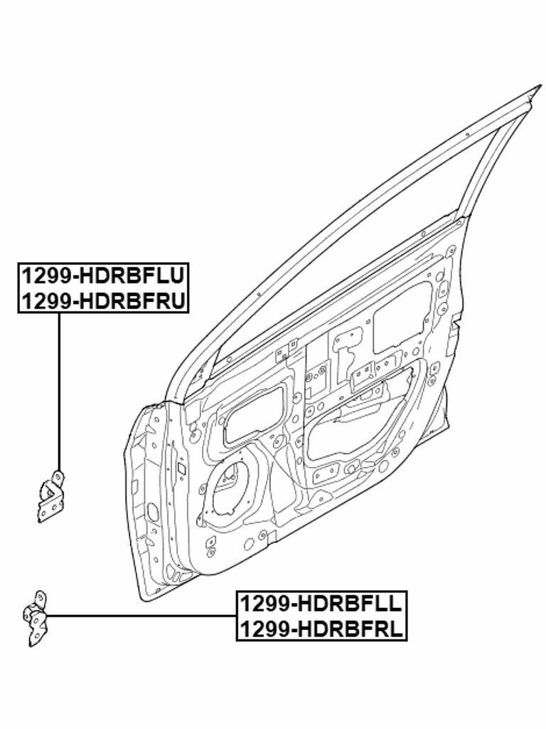Петля передней правой двери верхняя KIA, HYUNDAI 1299-HDRBFRU FEBEST.