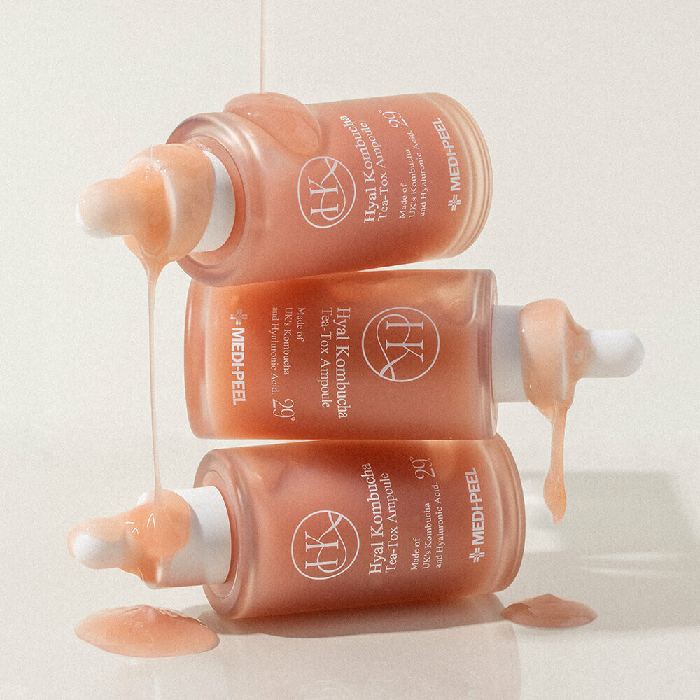 Восстанавливающая ампула с 70% комбучи и церамидами Medi-Peel Hyal Kombucha Tea-Tox Ampoule