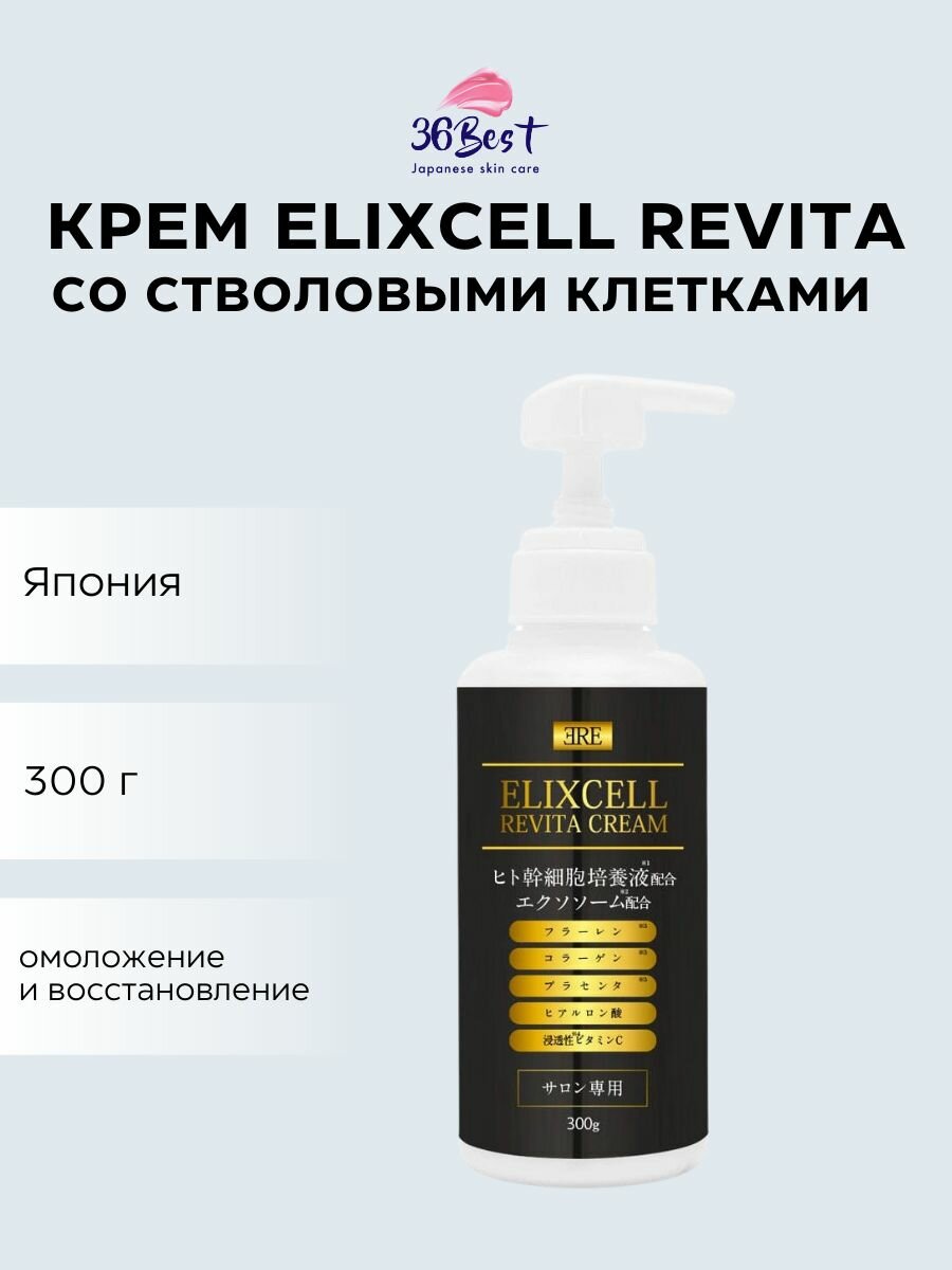 Крем для лица ELIXCELL Revita Cream омолаживающий со стволовыми клетками