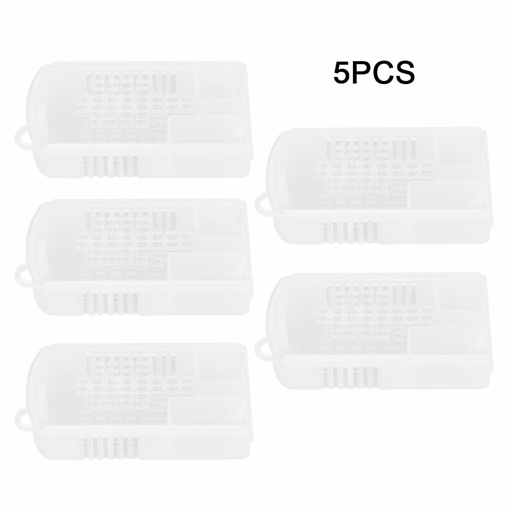 5 прозрачных пластиковых клеток для изоляции пчелиных маток