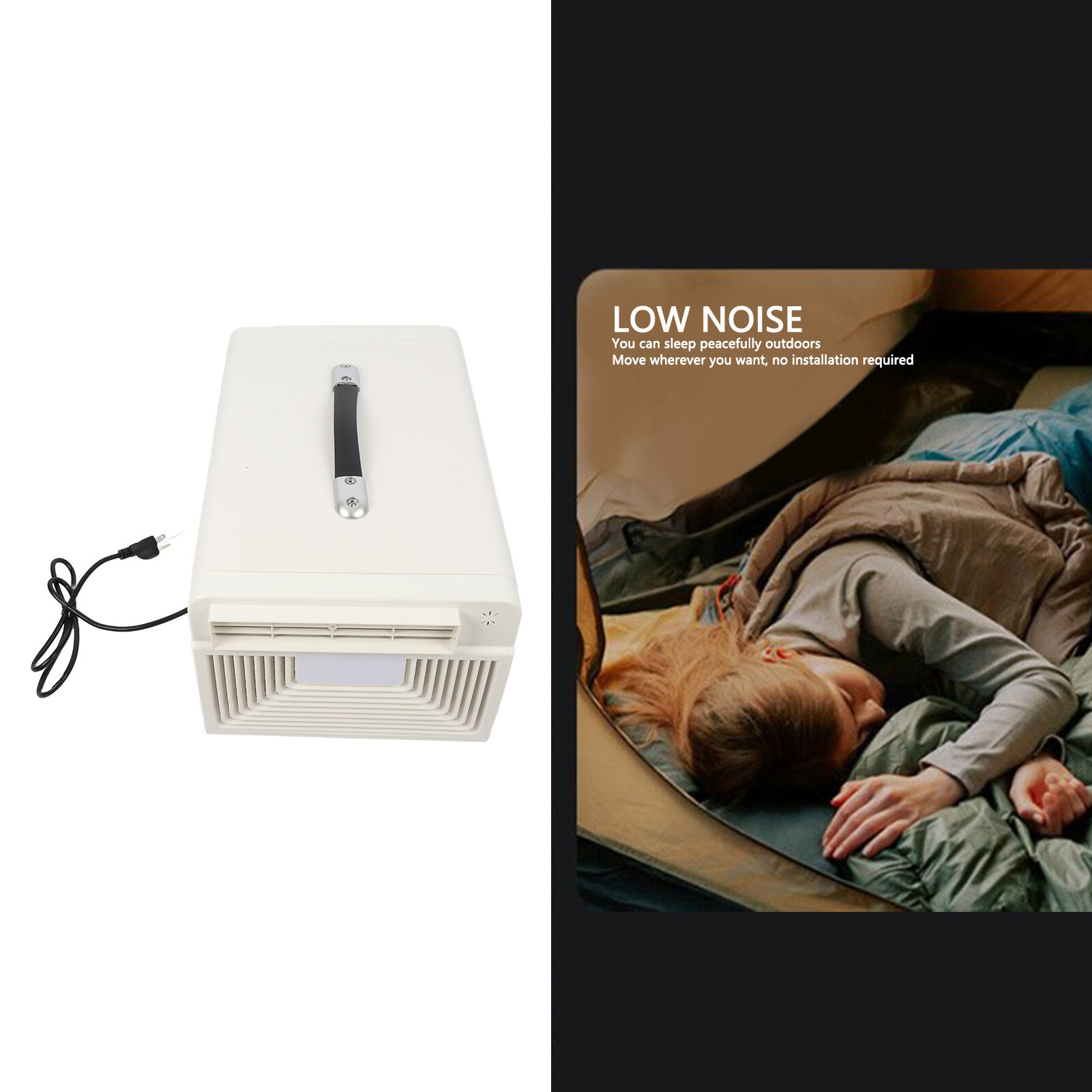 Портативный кондиционер 300 Вт, 2300 БТЕ, быстрое охлаждение, алюминиевый сплав для домашнего офиса, кухни, общежития, вилка стандарта США, 110 В