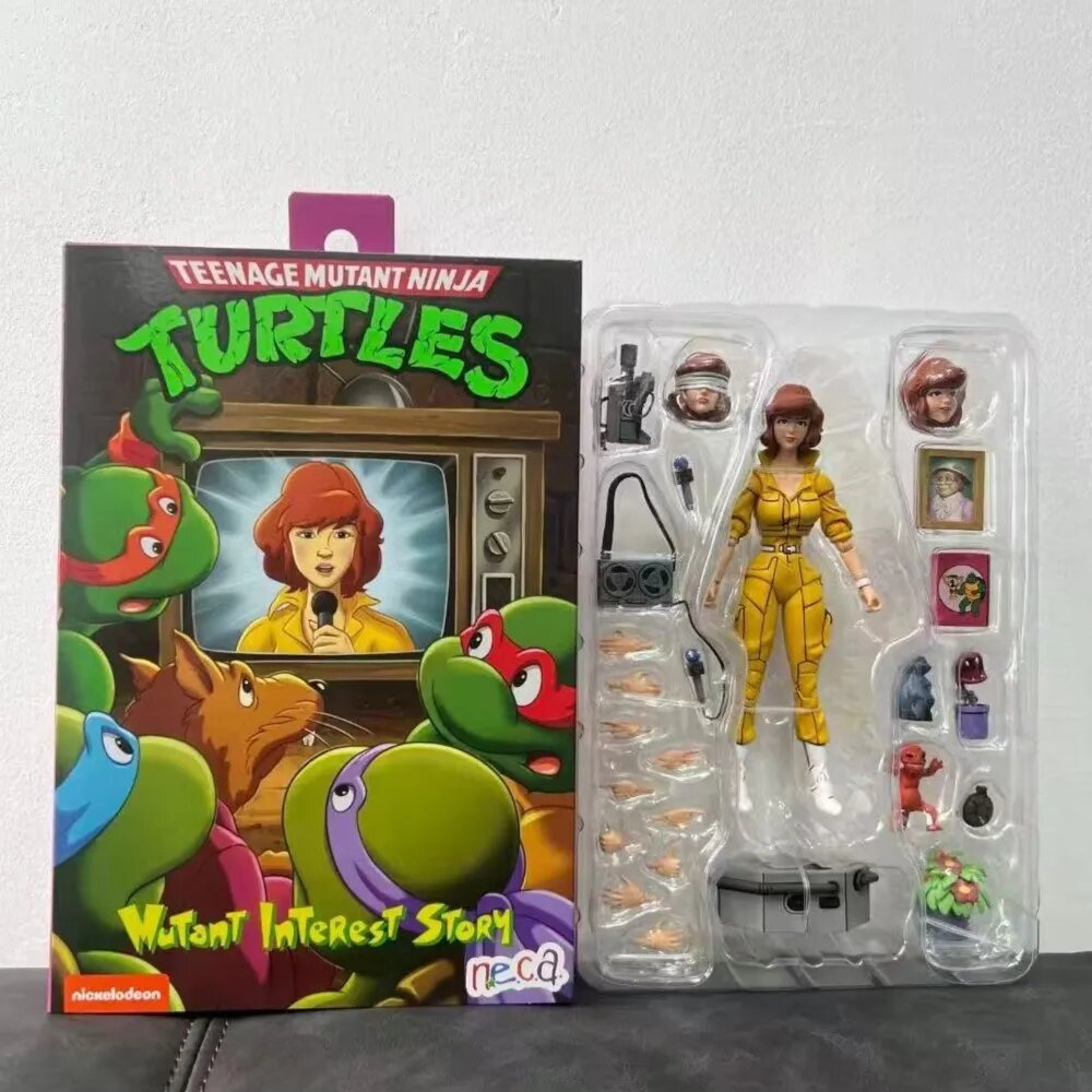 NECA Черепашки ниндзя в масштабе 7 дюймов, набор коллекционных фигурок April O'Neil, игрушки