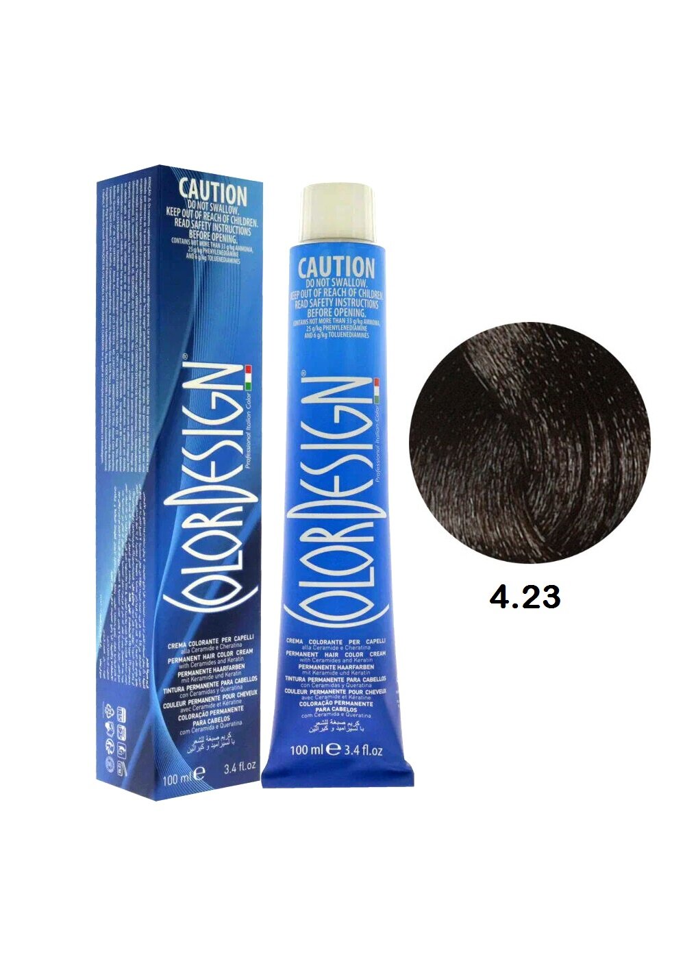 Colordesign Колор Дизайн Стойкая краска для волос 100 мл - Colordesign 4,23