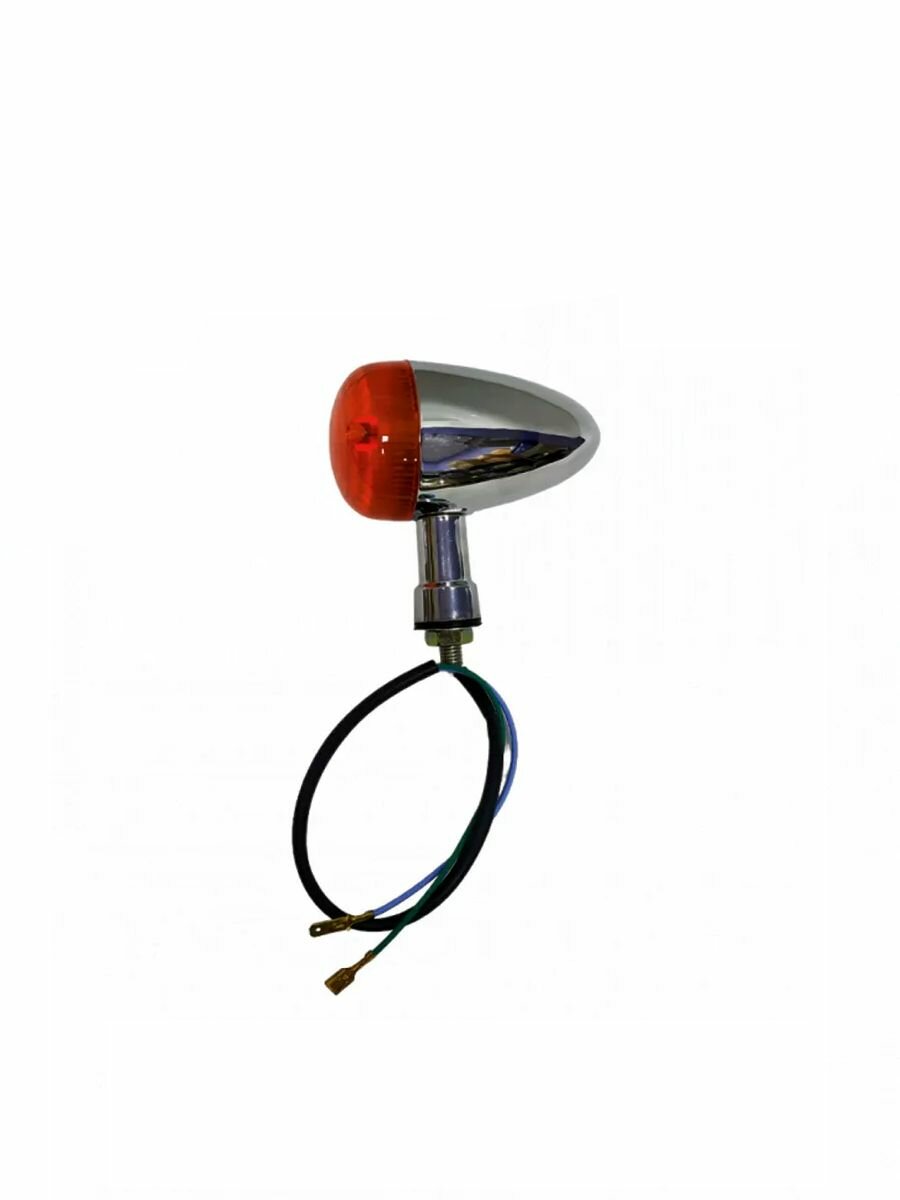 Поворотник для мотоциклов и мопедов BF-04, 2 шт, серебристый, на гайке