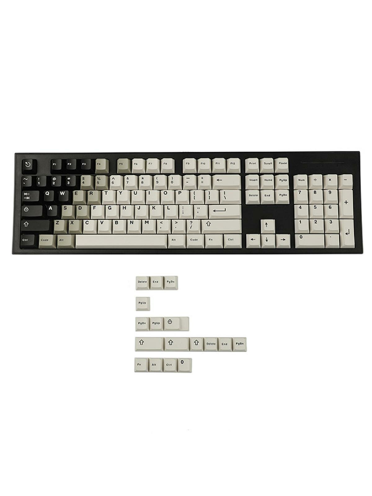 121Keycaps ABS Keycap Mechanical Keyboards Cherry Profile Keycap for 61/64/68/75/87/96/104/108 Mechanical Keyboards