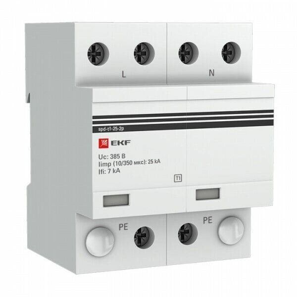 Устр-во защиты от импульс. перенапр-й (УЗИП) Тип 1 Iimp 25kA (10/350? s) 2P EKF