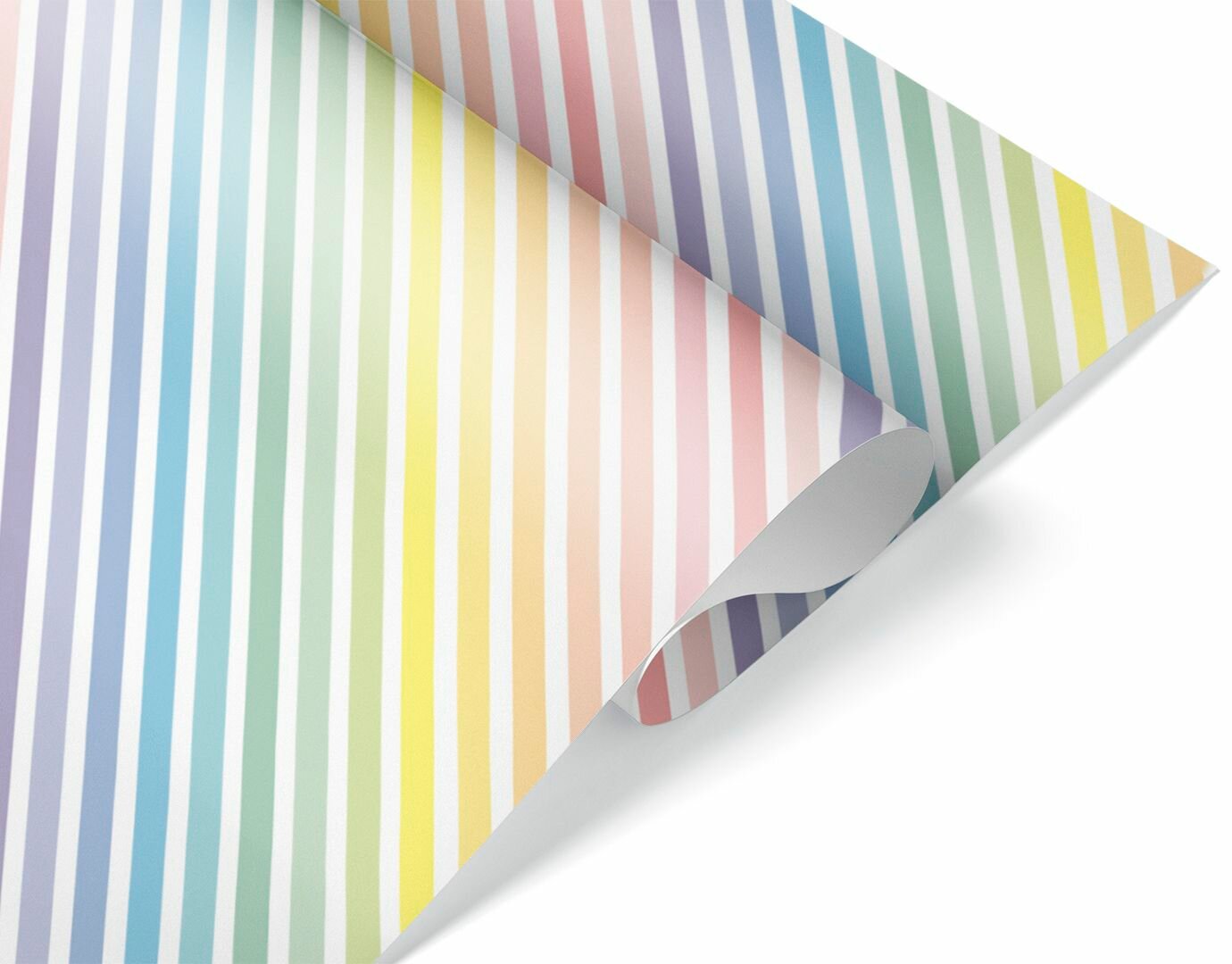 Бумага упаковочная Дон Баллон 80 гр, Радужные полоски, 0,7х1 м, 10 шт