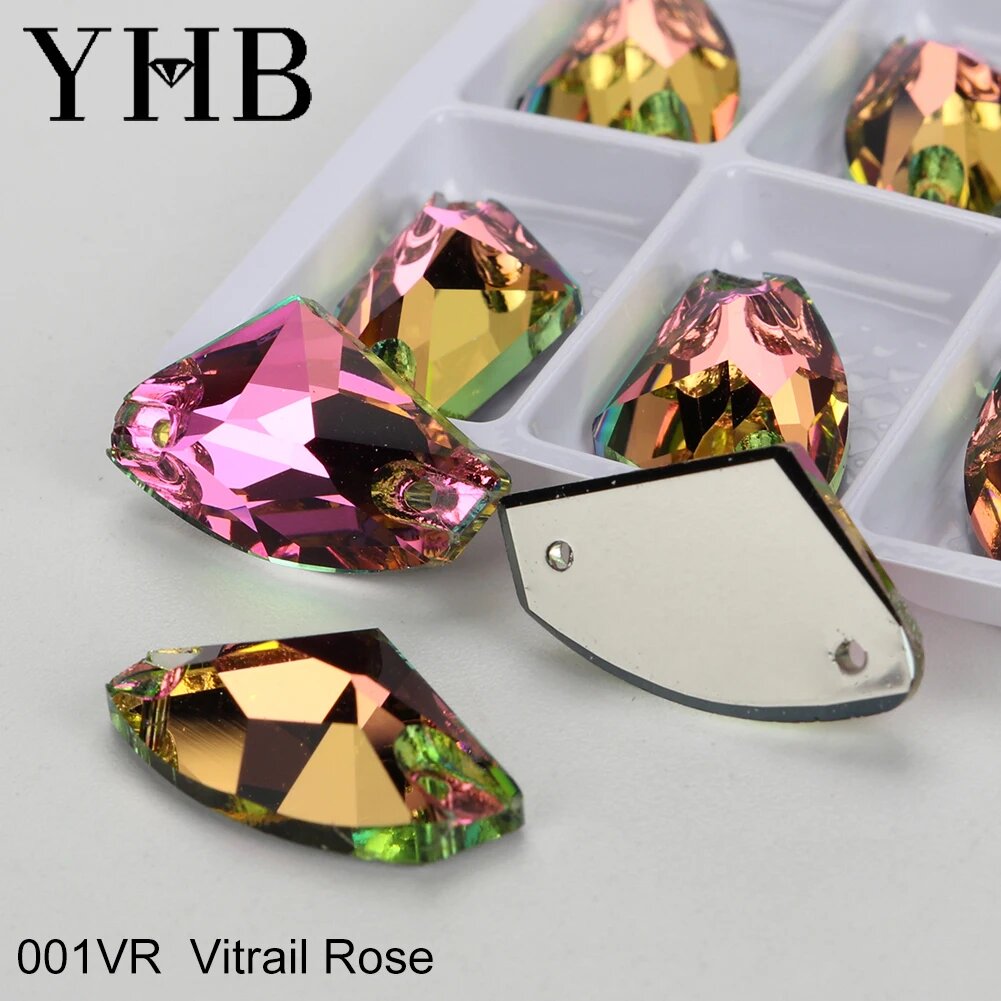 Стразы YHB Vitrail Rose, 12mm/19mm, 24шт