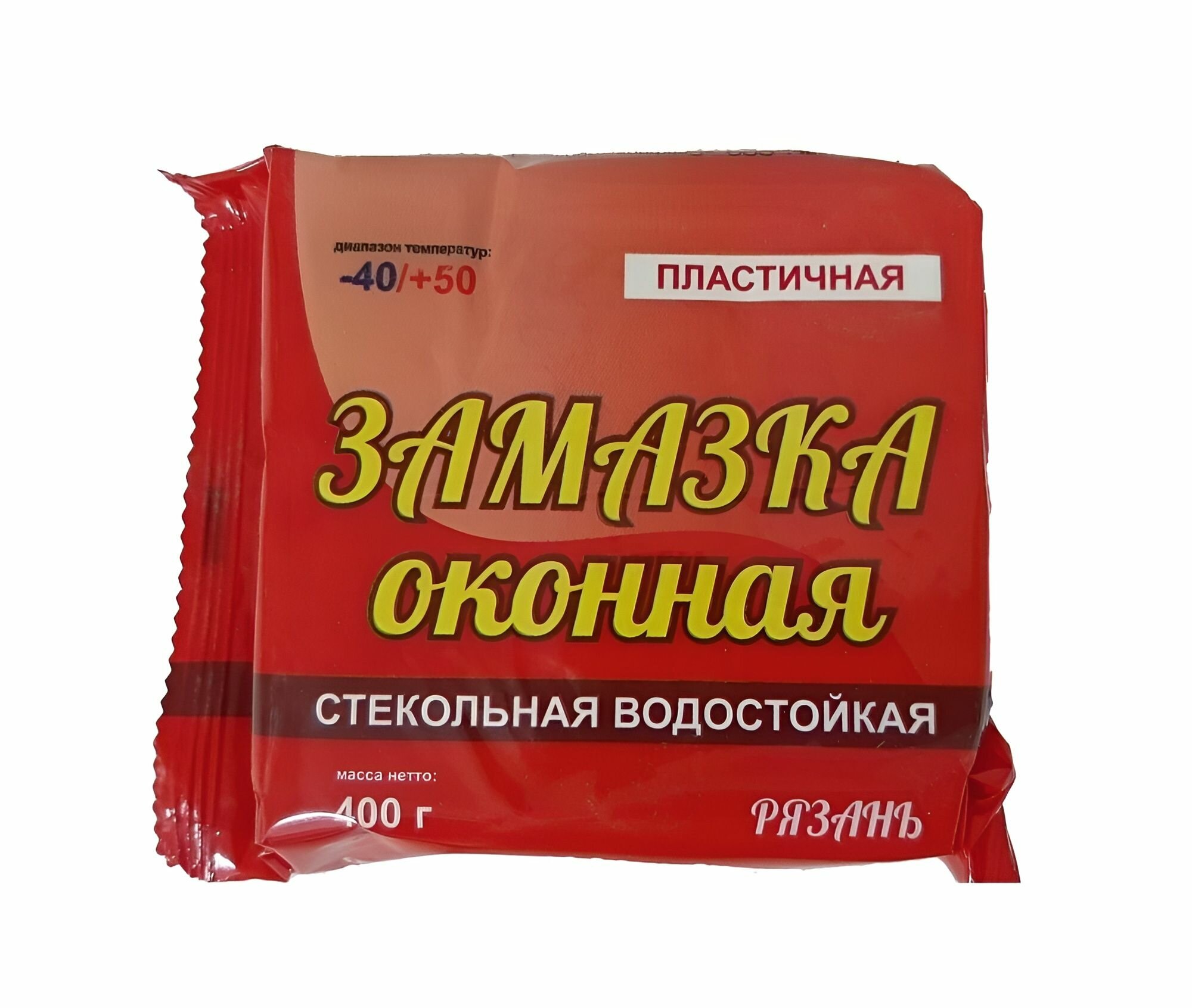 Замазка оконная пластичная, серая, 400 гр.