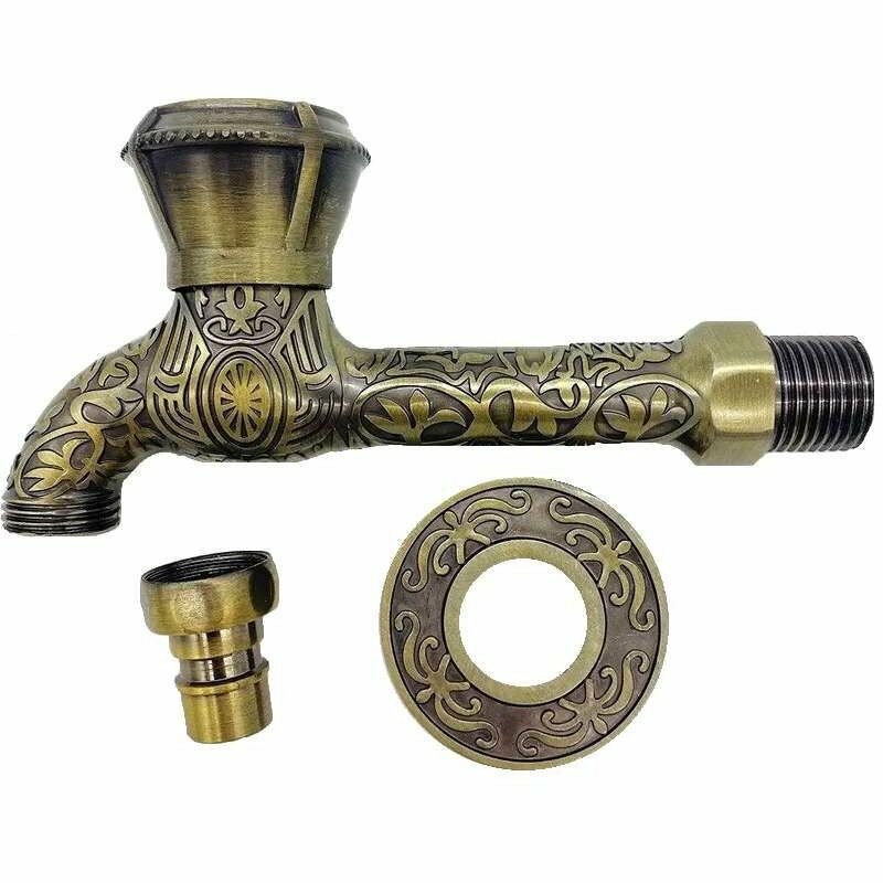 Кран с носиком ретро бронза (длинный) 1/2 Vieir (Виеир) (VR323)