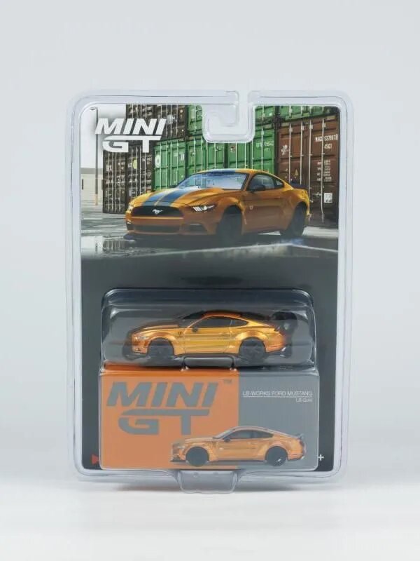 Машинка MINI GT 1/64 #847 LB-WORKS FORD MUSTANG LB Gold Blister Packaging Die-cast Alloy Car Model Collection Gift