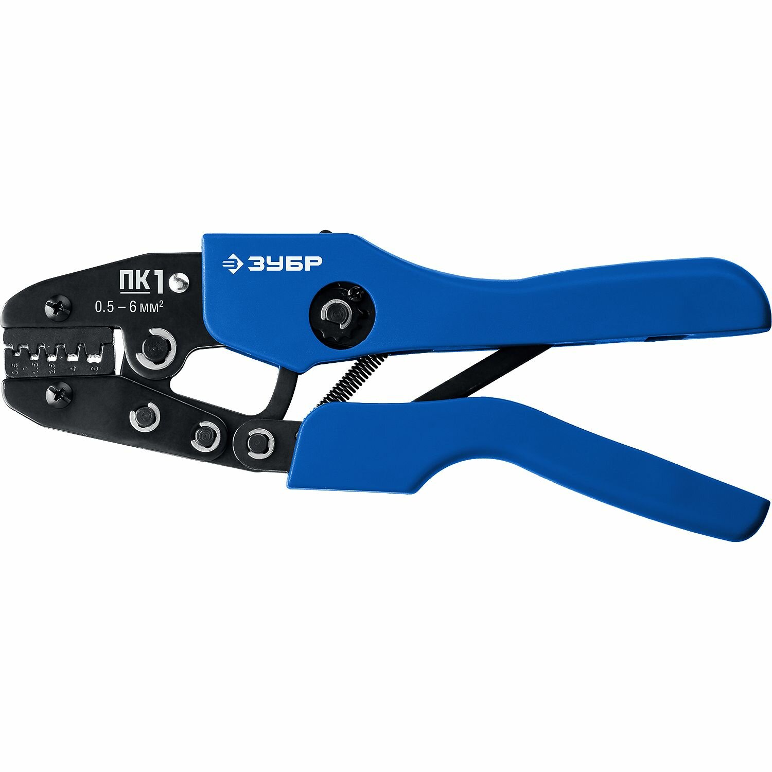 Пресс-клещи ПК-1 ЗУБР, 0.5 - 6 мм , для втулочных наконечников, профессиональные 45456-1