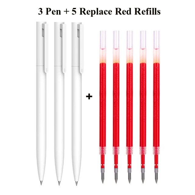 Xiaomi Pen Mi Гелевая ручка 0,5 мм Красный, 3pen 5red refills