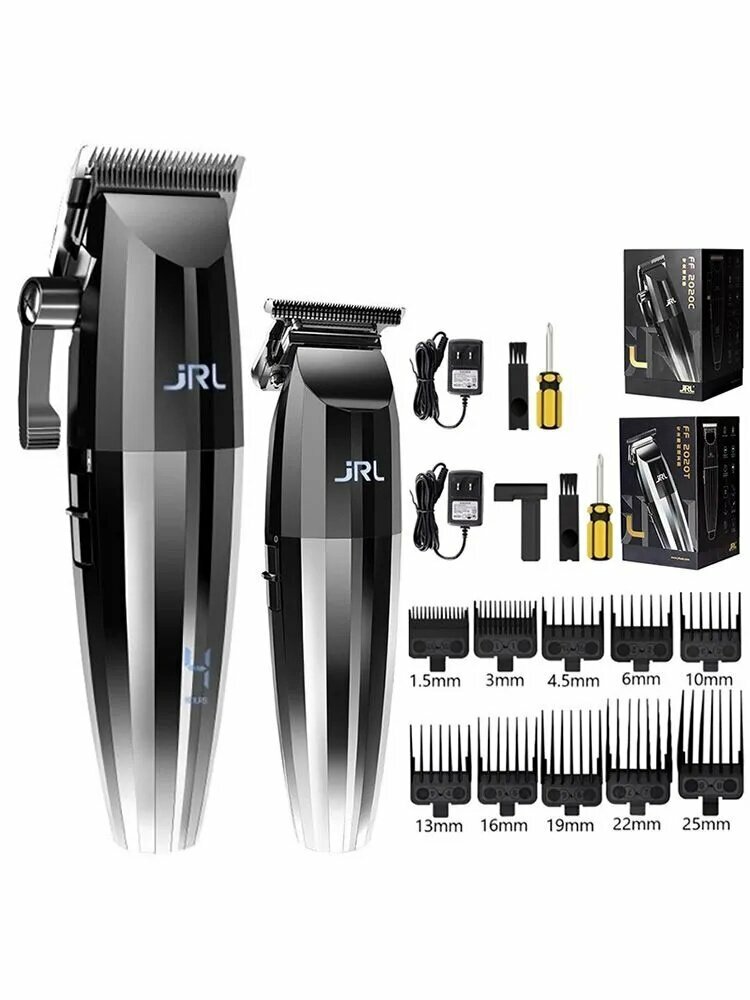 JRL Professional Машинка для стрижки jRL 2020C+jRL 2020T SET, черный