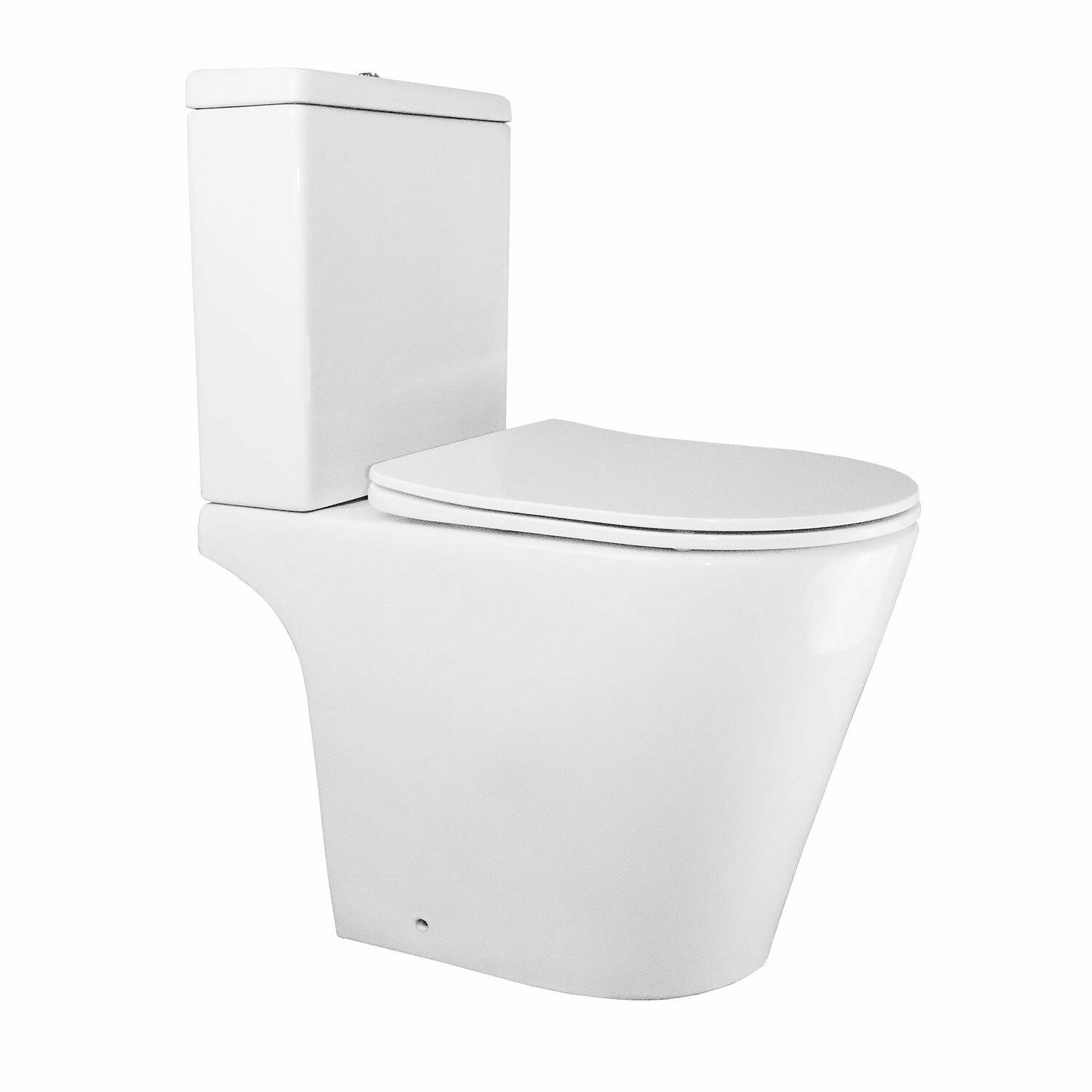 Унитаз-компакт Azario Flin AZ-1363C цвет Белый с бачком и сиденьем Микролифт