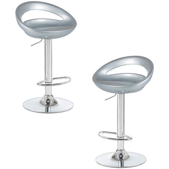 Стул барный Dobrin DISCO (серебряный)(2 шт/уп)