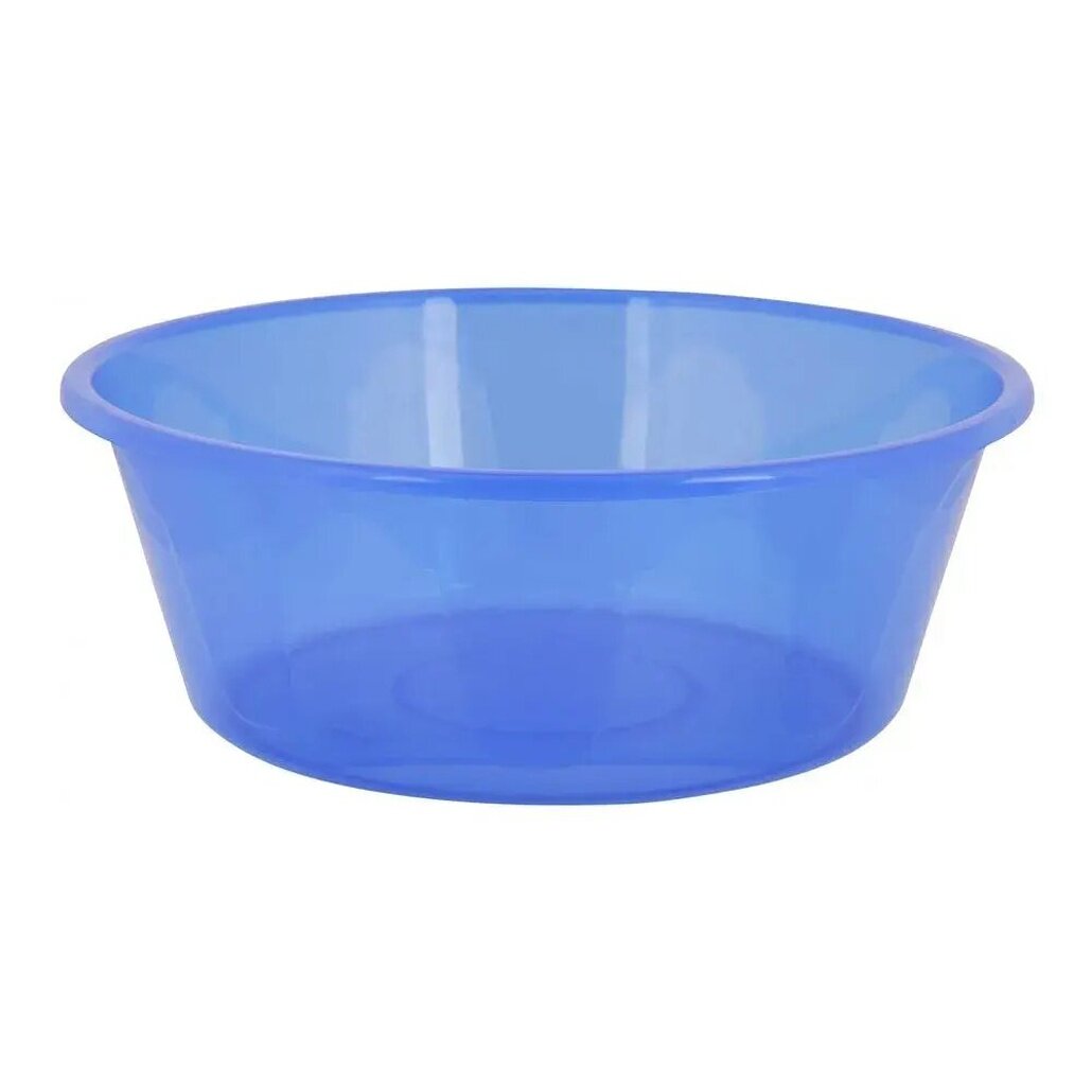 Таз пластиковый «Хозяюшка» 20л, глубокий, прозрачно-синий, для стирки и уборки