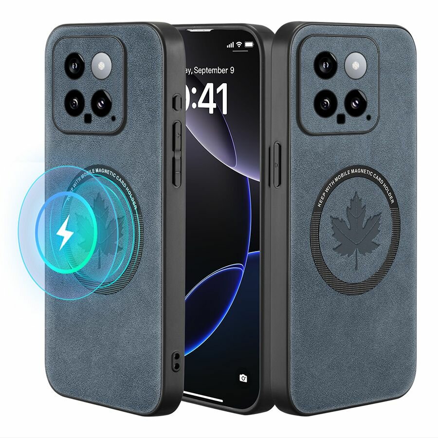 Рисунок кленового листа MagSafe чехол для Xiaomi 14(Сяоми 14) Нескользящий и удобный