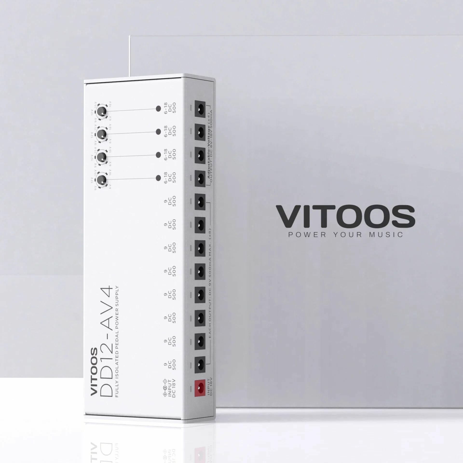 Vitoos DD12-AV4 блок питания для педалей эффектов