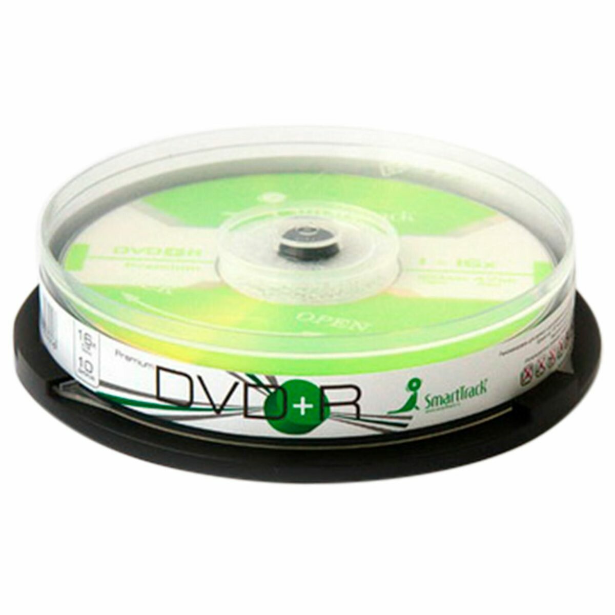 Оптический диск DVD+R Smart Track 4.7Gb 16x cake box, комплект 10шт. (ST000219)