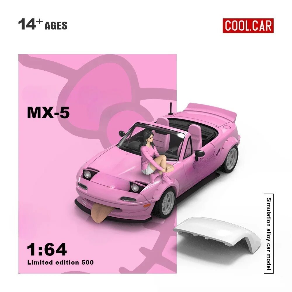 Модель автомобиля Time Micro/COOL. CAR MX5 металлическая 1:64 розовая CC646914-1