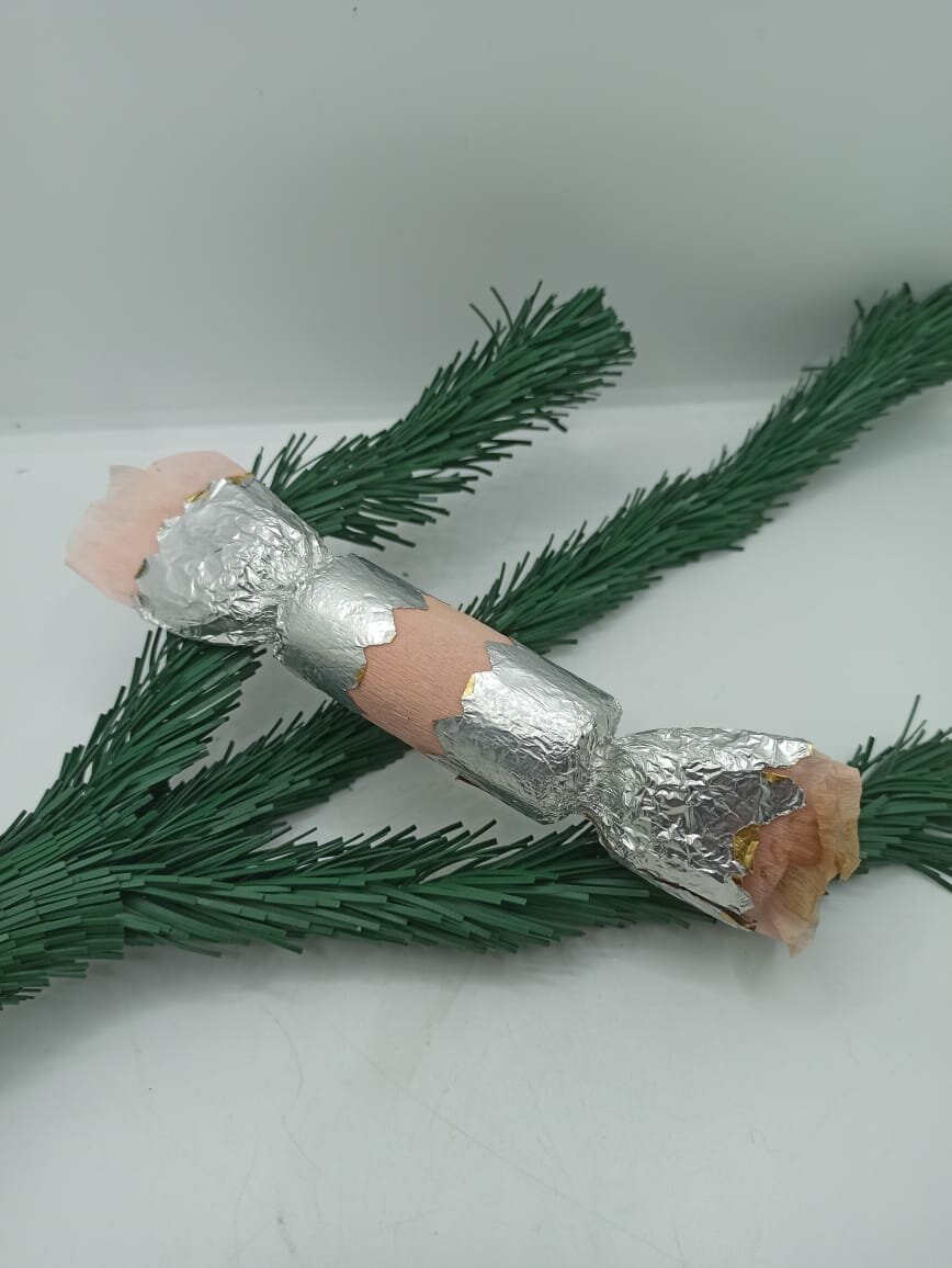 Елочная игрушка Хлопушка винтажная, пенопласт , СССР