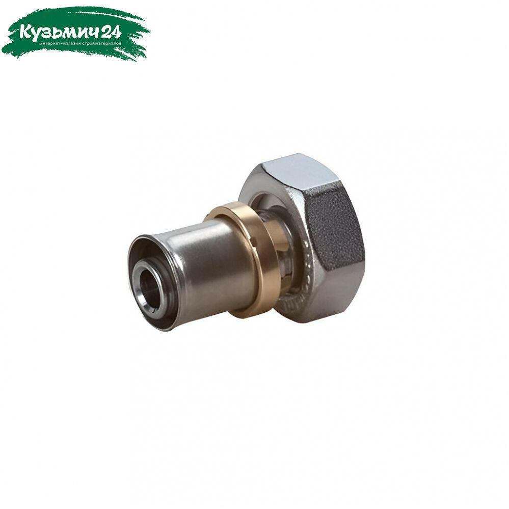 Муфта-пресс Giacomini 16-3/4" RM179E, с накидной гайкой, латунь никелированная