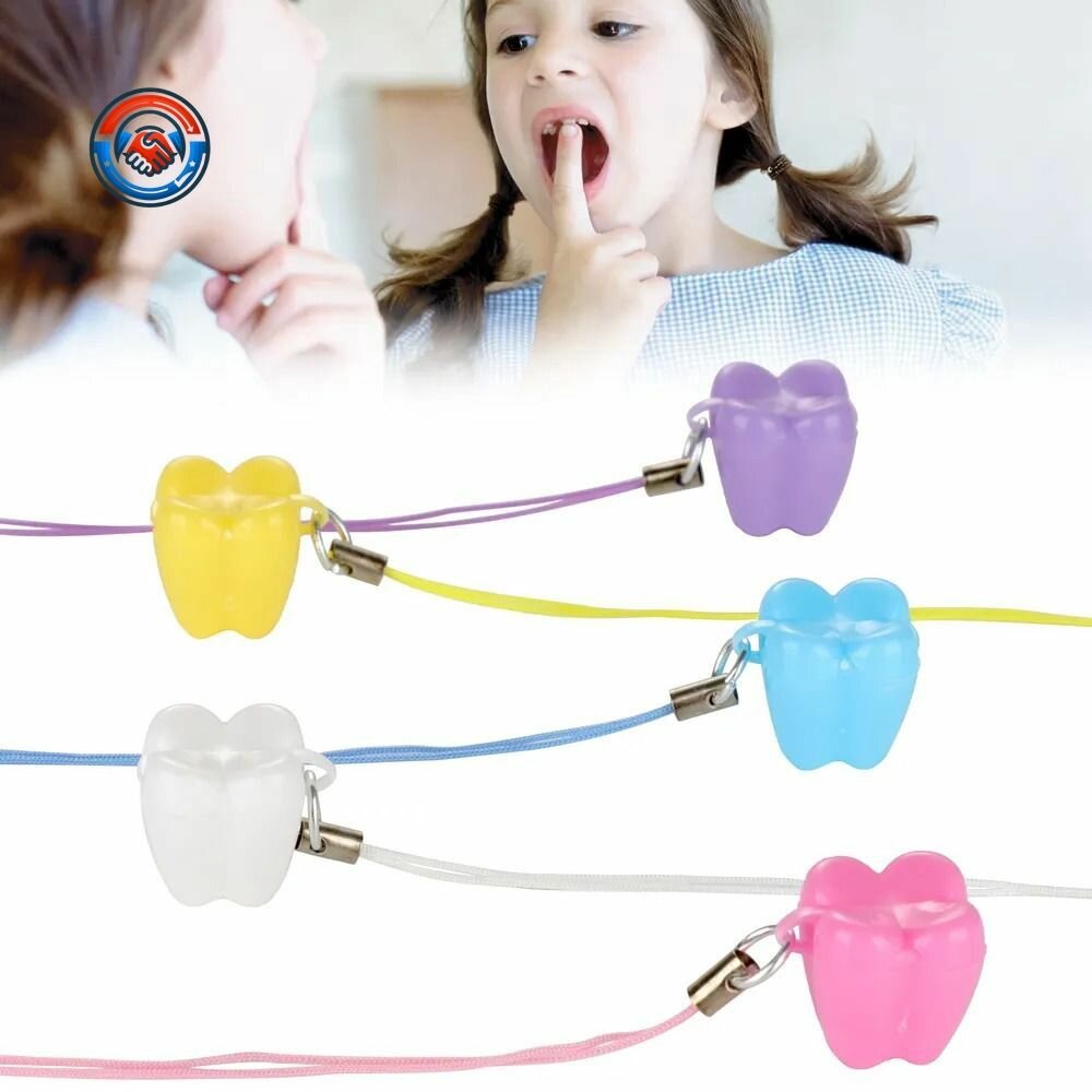 Набор из 10 коробочек для хранения детских молочных зубов, многоцветные 1,5×1,7 см, коррозионностойкие и прочные