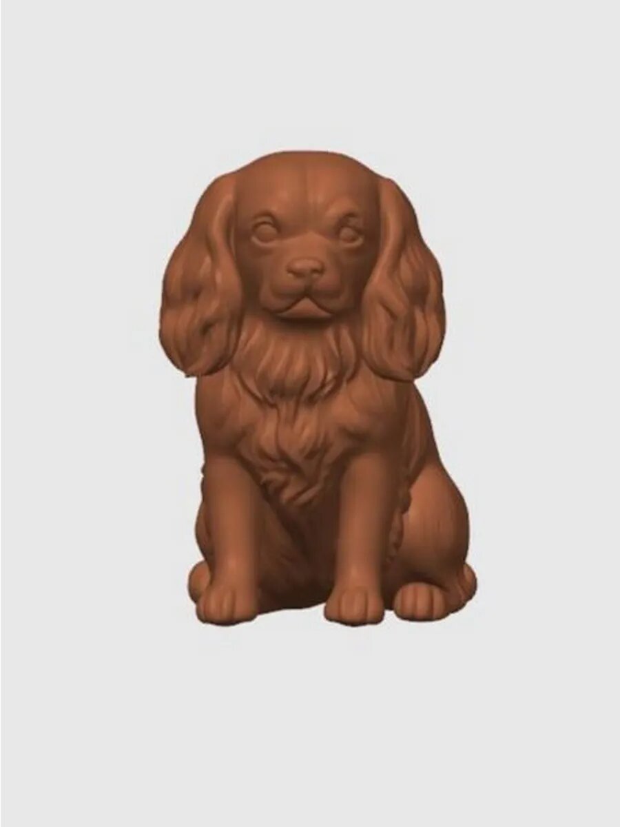 Рос. статуэтка Кавалер-кинг-чарльз-спаниель(10см, корич. метал)