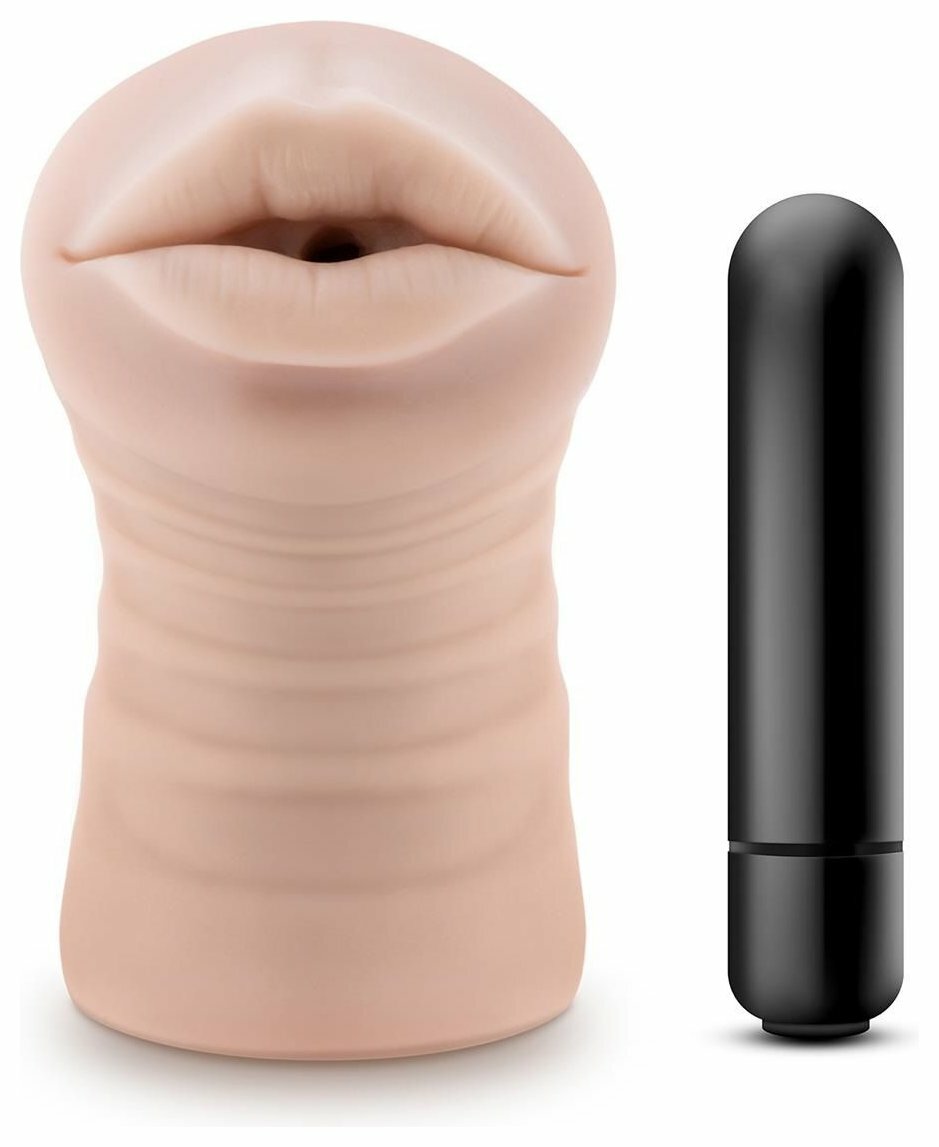 Телесный мастурбатор-ротик Nicole Vibrating Masturbator Blush Novelties