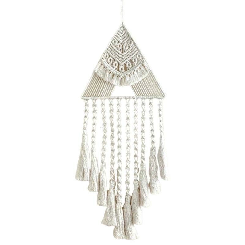 Макраме настенное бра-бохо, Белый