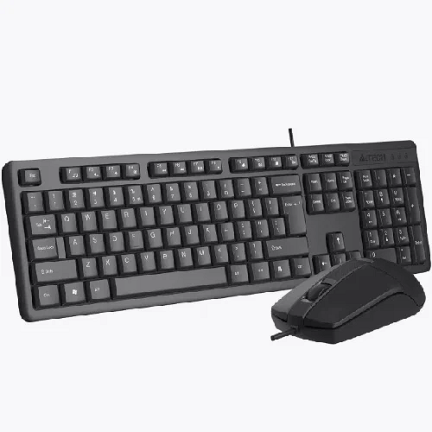 Клавиатура и мышь A4Tech "KR-3330", USB, английский и русский язык, черная