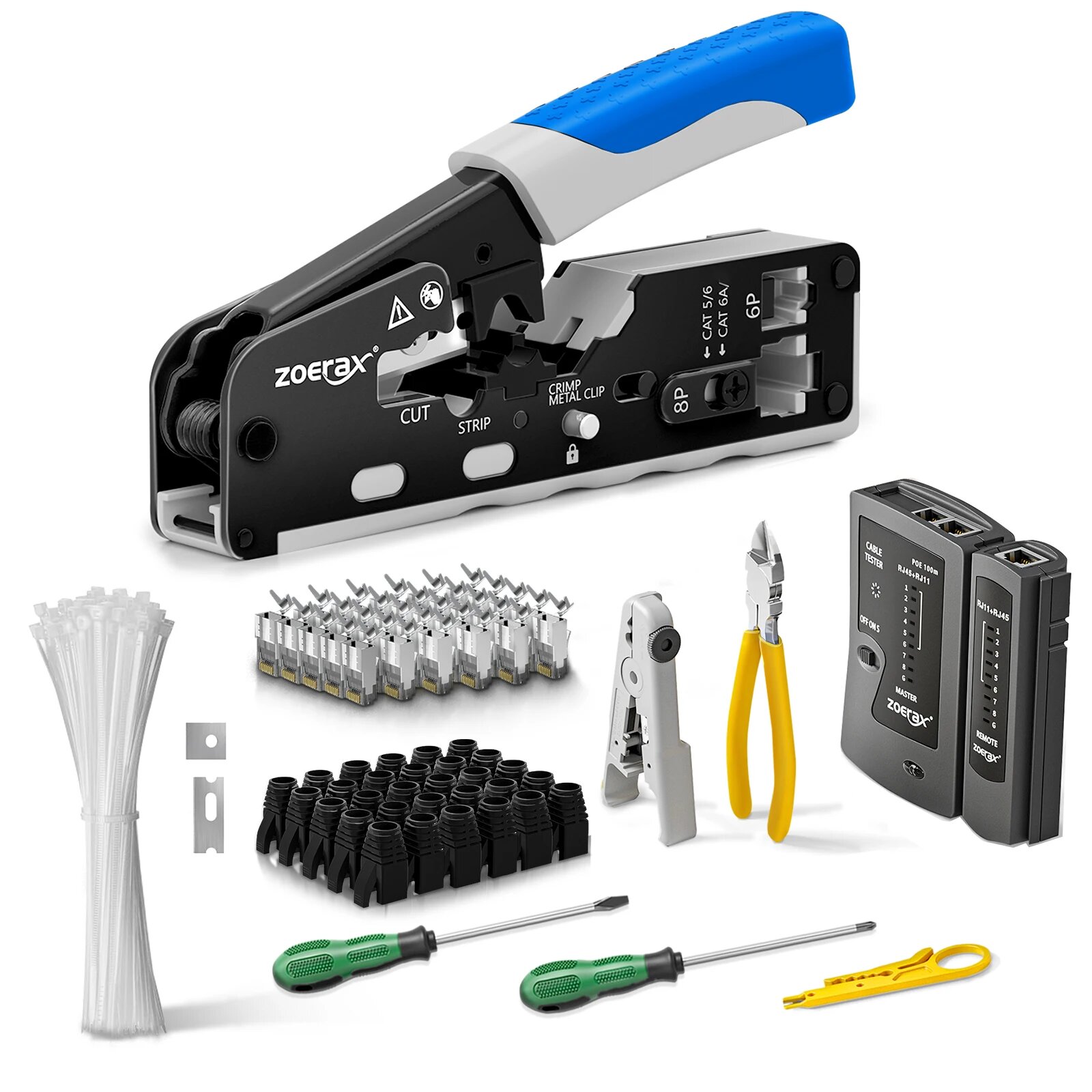 Набор для обжима RJ45 ZoeRax N7088-BL, синий