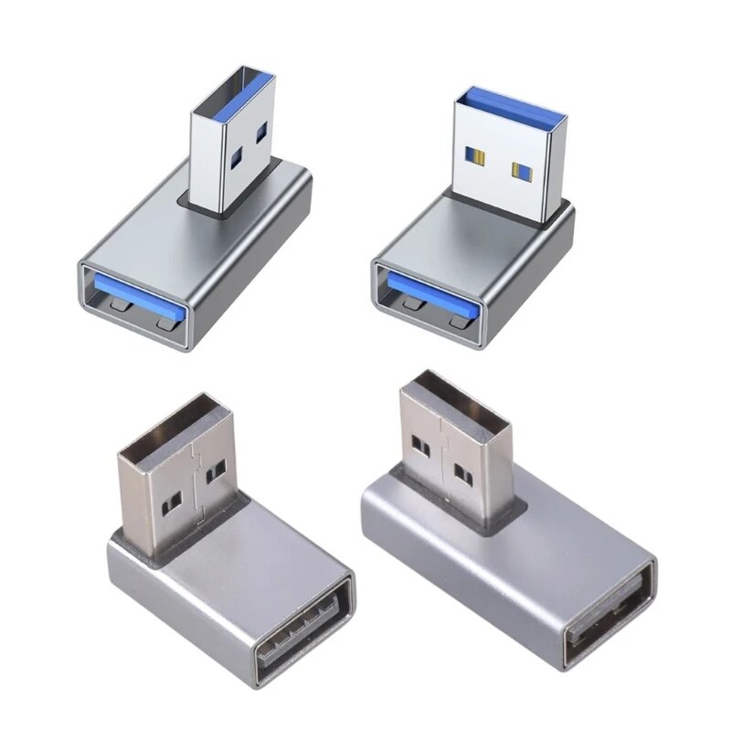 Переходник USB 3.0 90° серый, 4 шт.