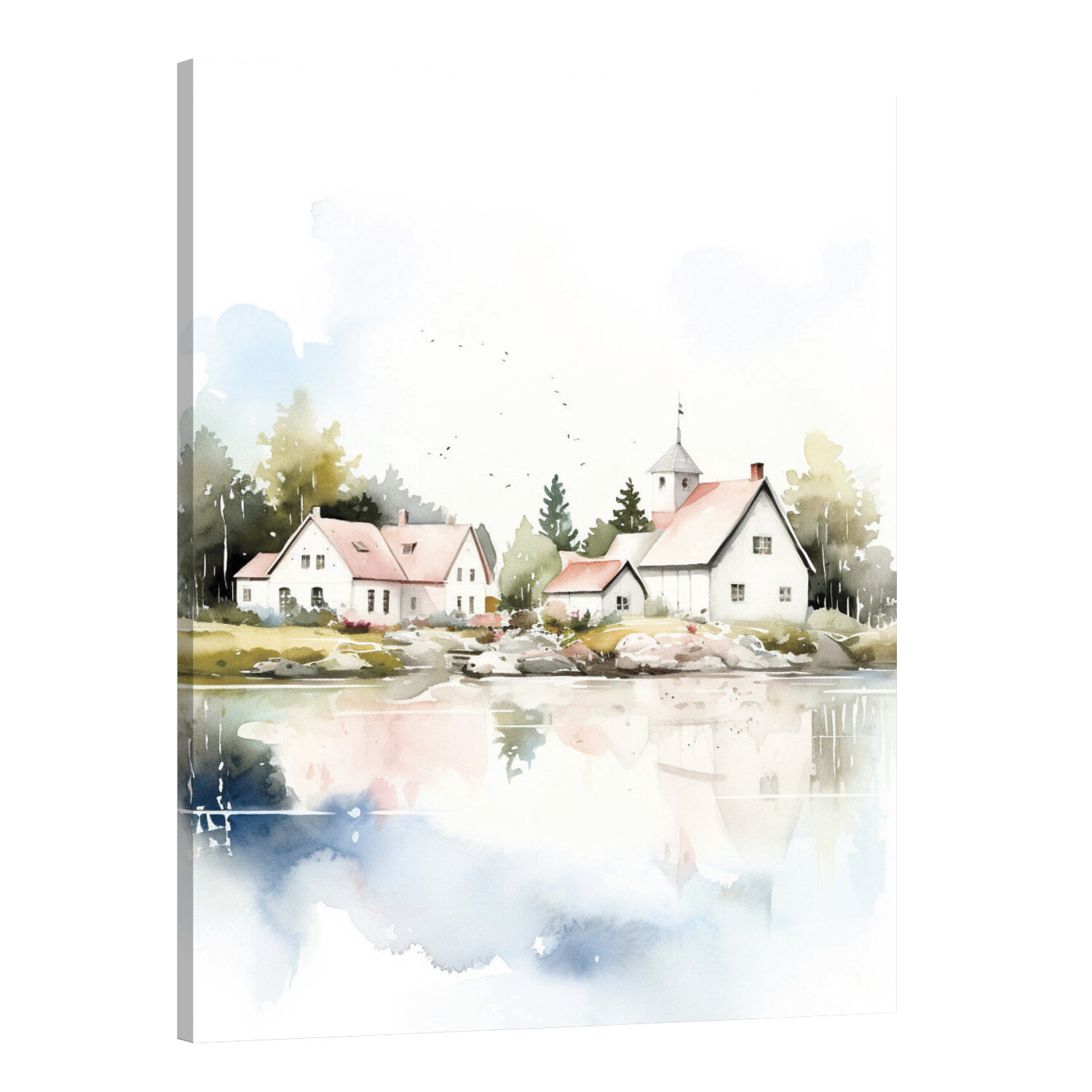 Интерьерная картина 50х70 "Деревня в стиле скандинавского дизайна"