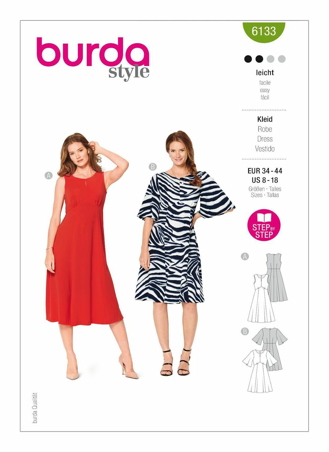 Выкройка BURDA №6133 Платье