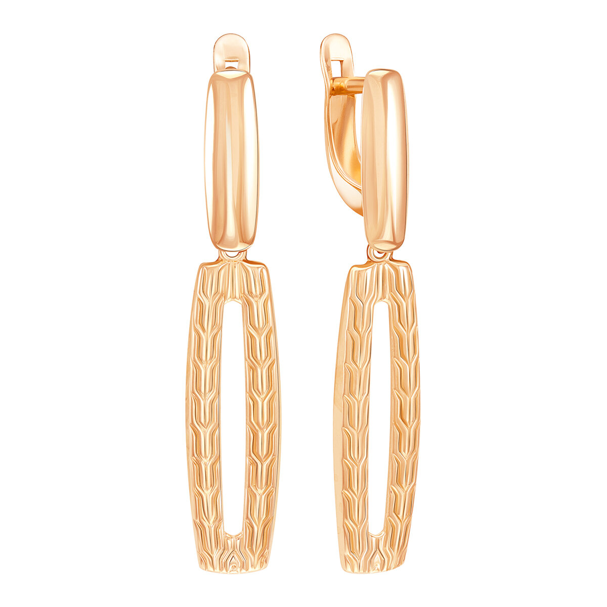 Серьги, золото, 585 проба
