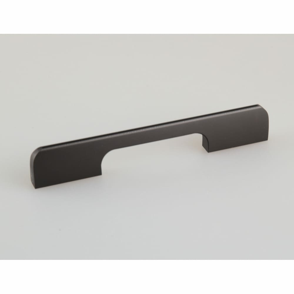 Ручка‑скоба Brante rs.1006 a 128 black – алюминиевая скоба для корпусной мебели, P‑образная, покрытие матовое