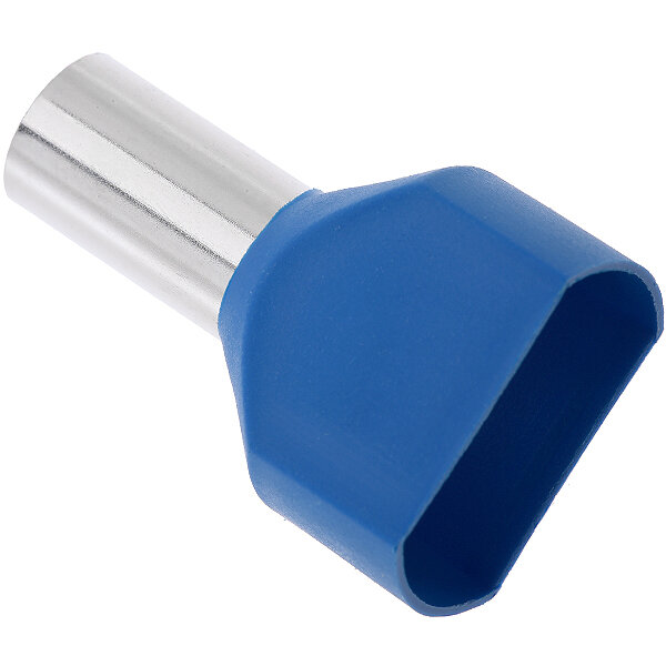 Наконечник 79473 НШВИ (2) 16-14 медный 16мм2 втулочный изолированный на 2 провода, ПВХ (КВТ) (100 шт. в наборе)