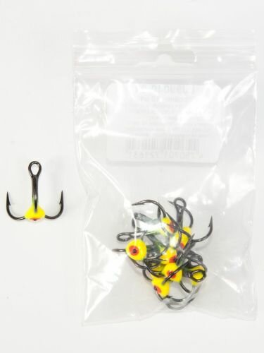 Крючок-тройник Lucky John с каплейразмер 006, цвет 04