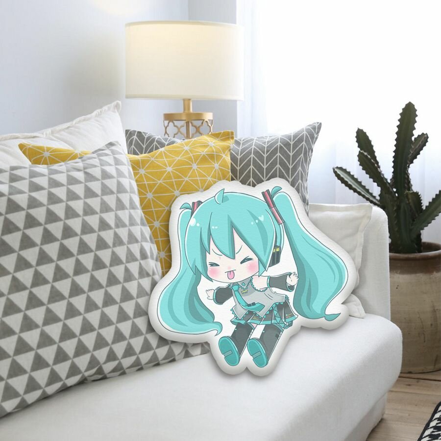 Мягкая фигурная подушка Чиби Hatsune Miku BCH0918 40см